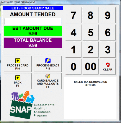 EBT software, SNAP and Food Stamp benefits